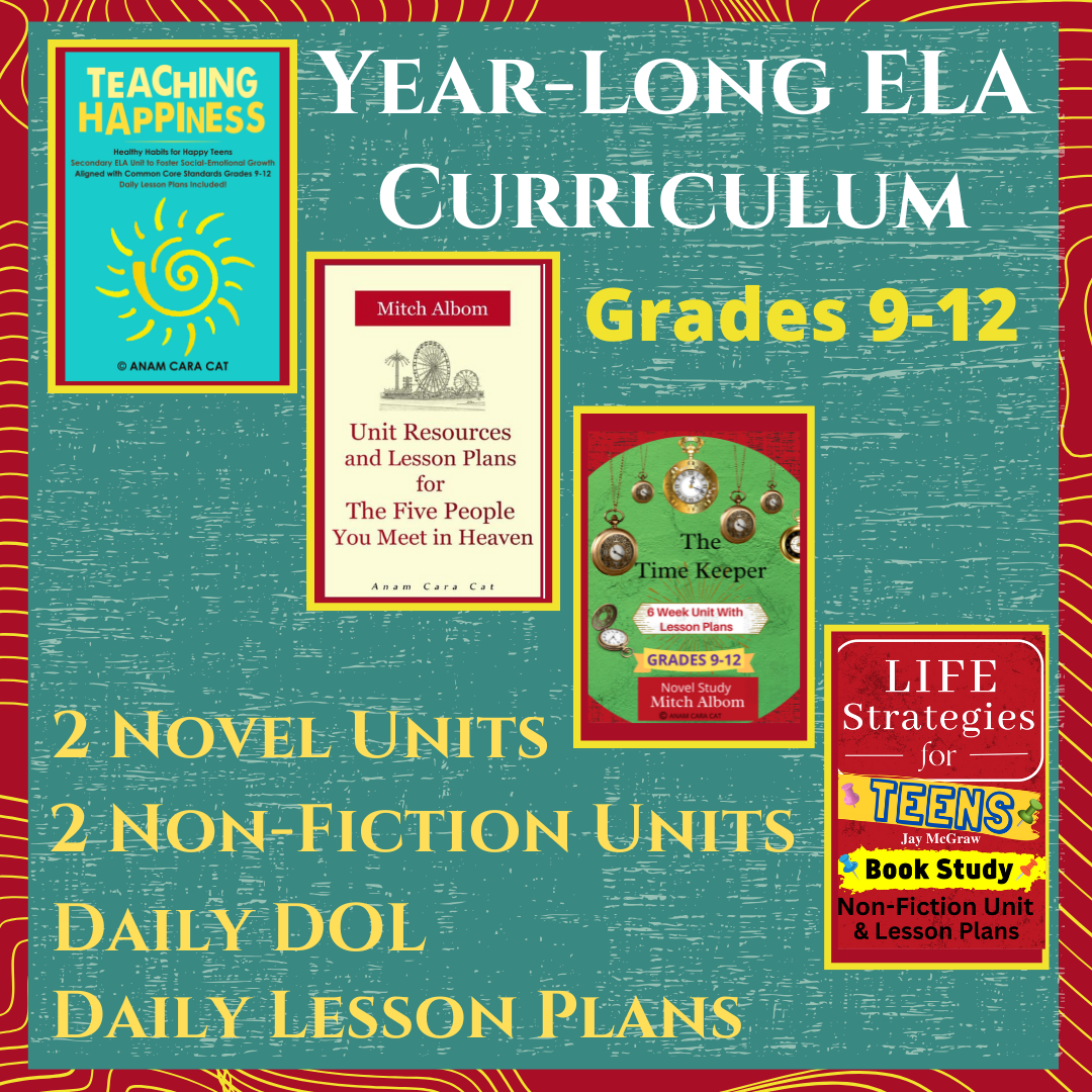Year-Long ELA Curriculum Grades 9-12 | Two Non-Fiction + Two Novel Stu ...