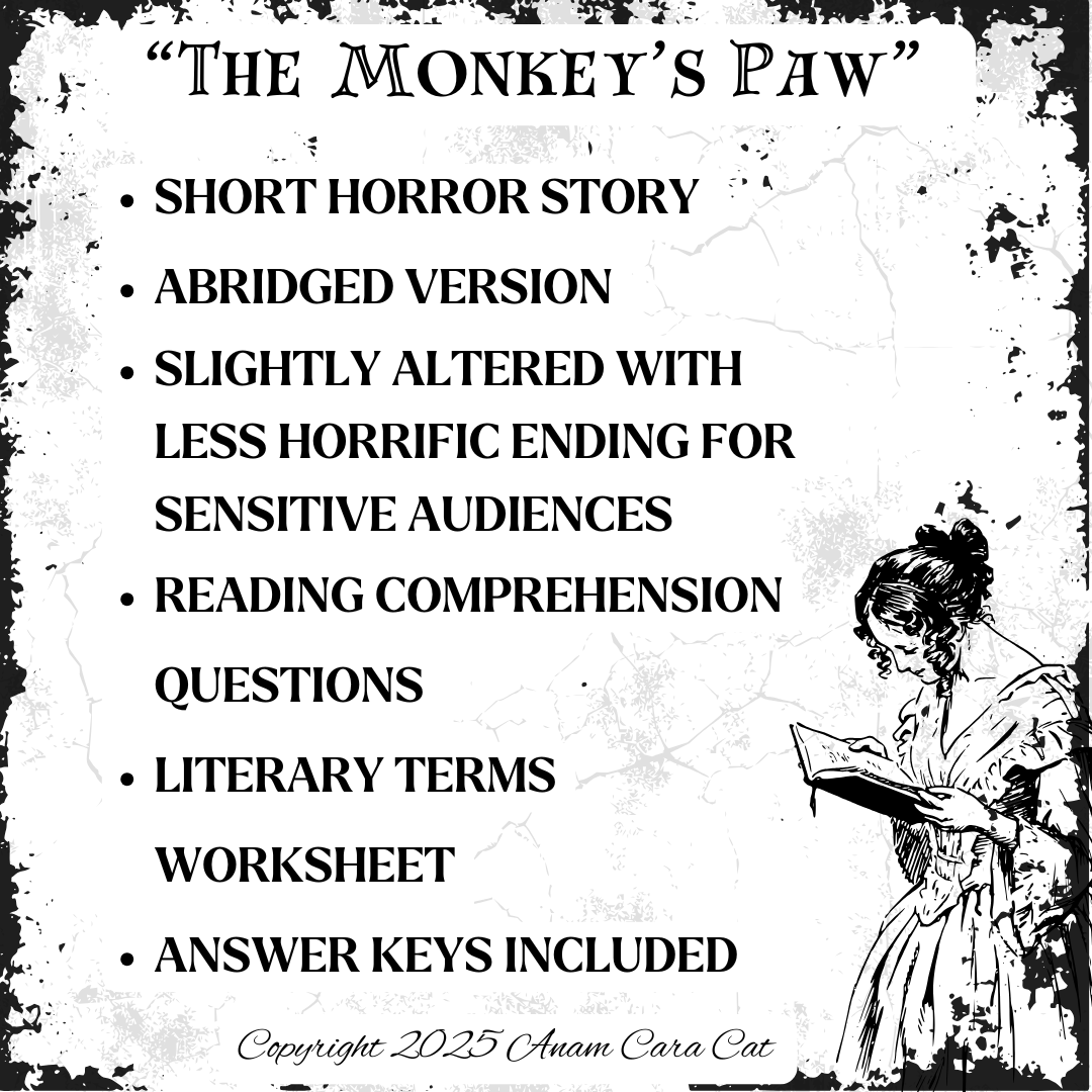 Lesson Plans "The Monkey's Paw" Grades 8-9: Free PDF Download – Anam ...