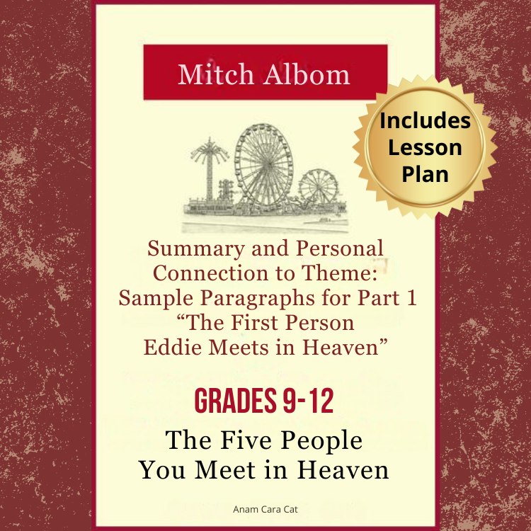 The Five People You Meet in Heaven Free Lesson Plan | Paragraph Writin ...